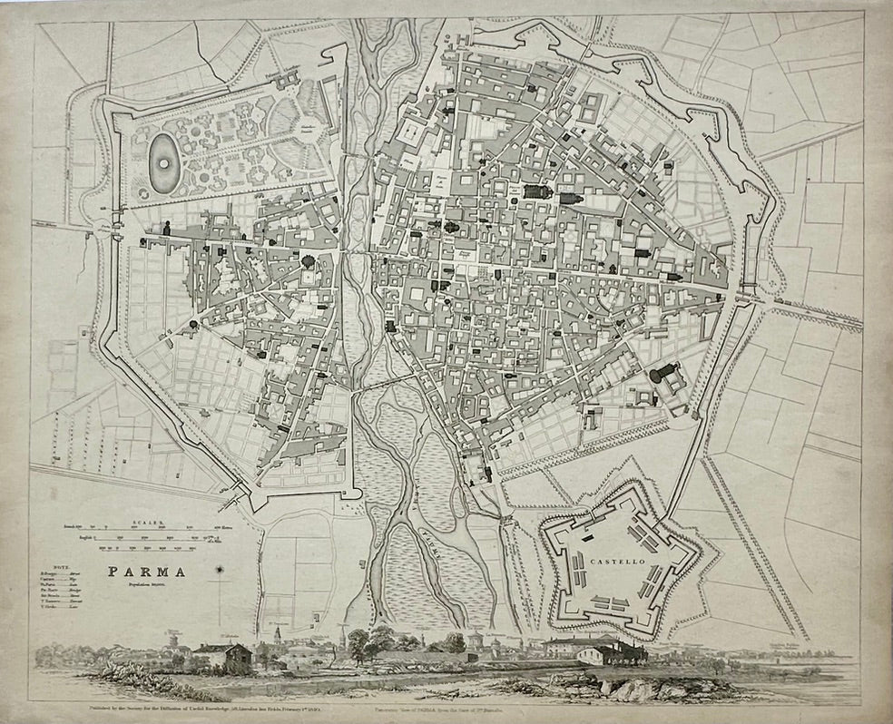 Parma Italy, Original Map, 1834 – Antique Prints, Inc.